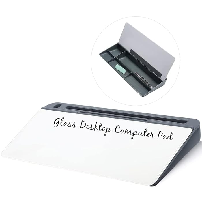 Buy Small Desktop Glass Desktop Computer Pad Whiteboard Dry Erase Board ...