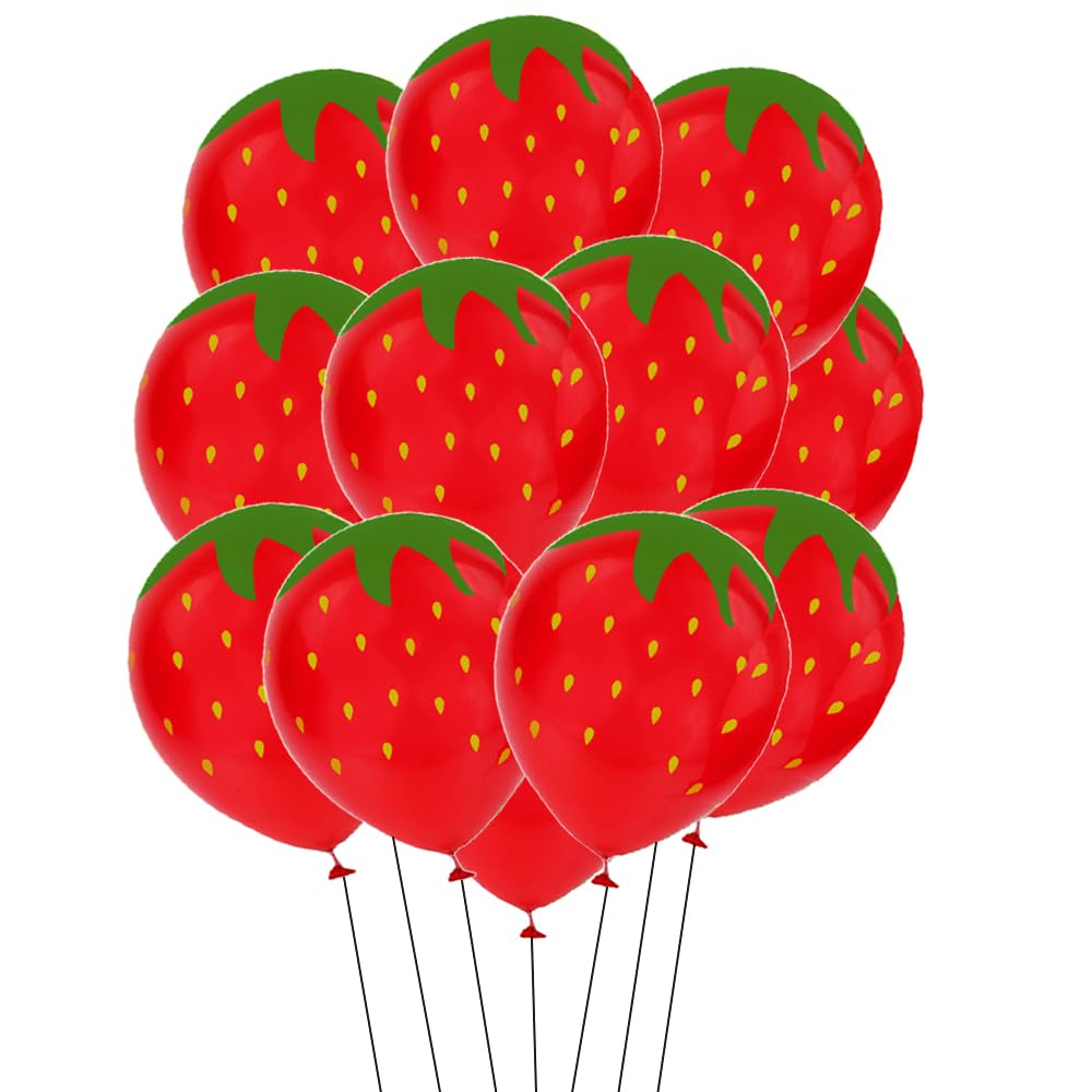 Amazon.com: HADCKJA 12Pcs Strawberry Fruit Balloons Fruit Themed ...