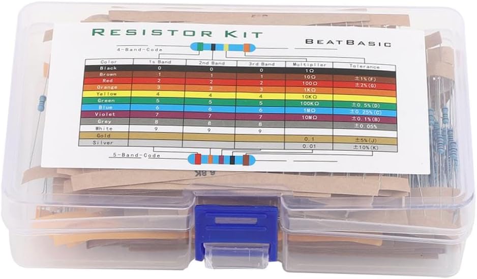 Amazon.com: GEBSKI Complete Film Resistor Kit - 1280pcs 1R-10M 64 ...