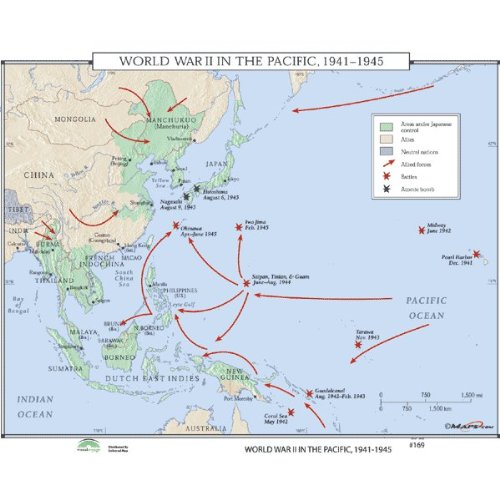 Amazon.com : Universal Map 762550678 no.169 WWII Pacific Theatre 1941 ...