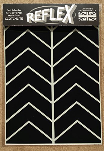Buy 3M Scotchlite Reflective Reflex A4 Sticker Pack Chevrons (Black ...