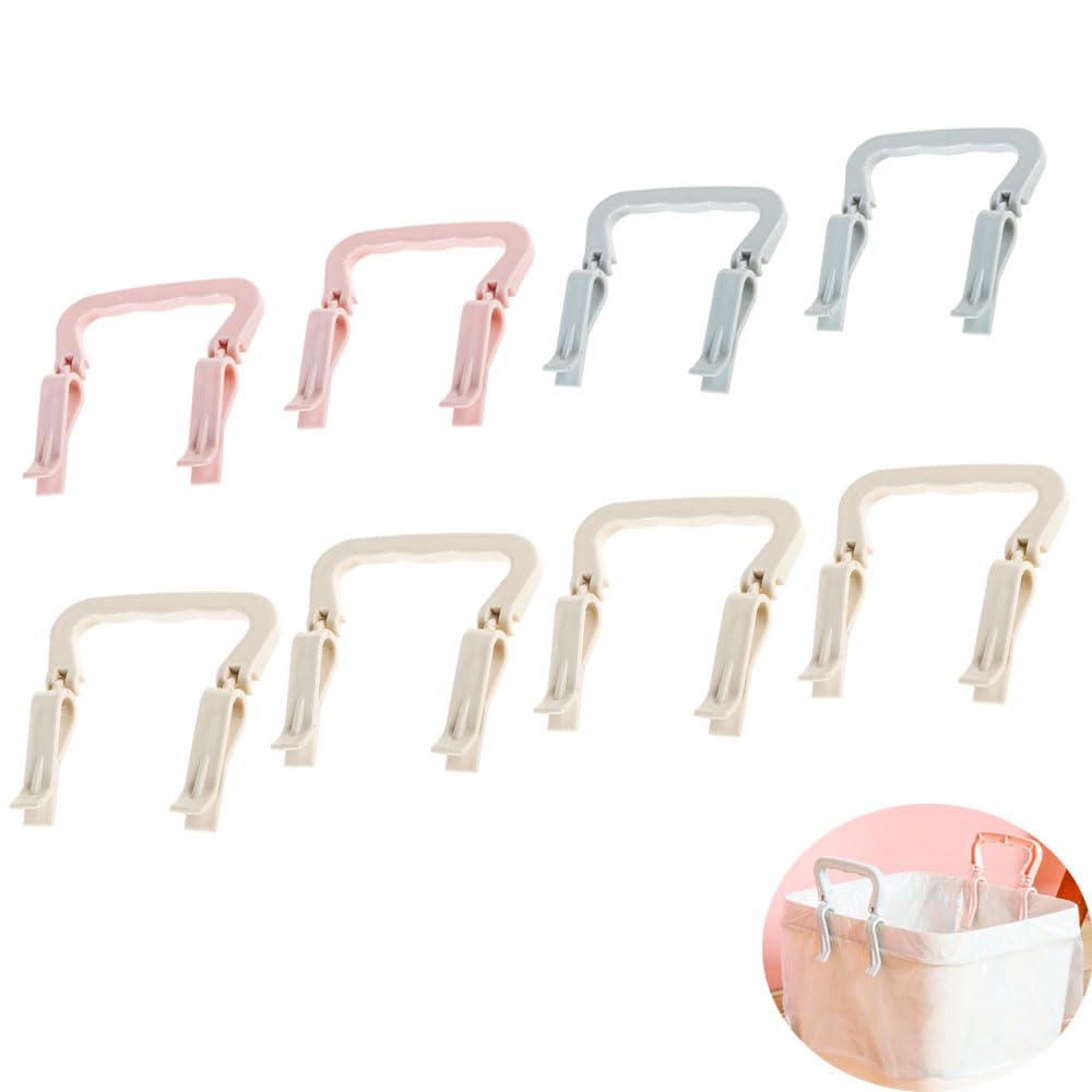 Amazon.com: NentMent 8 Pack Waste Basket Clips with Handle Non-Slip ...