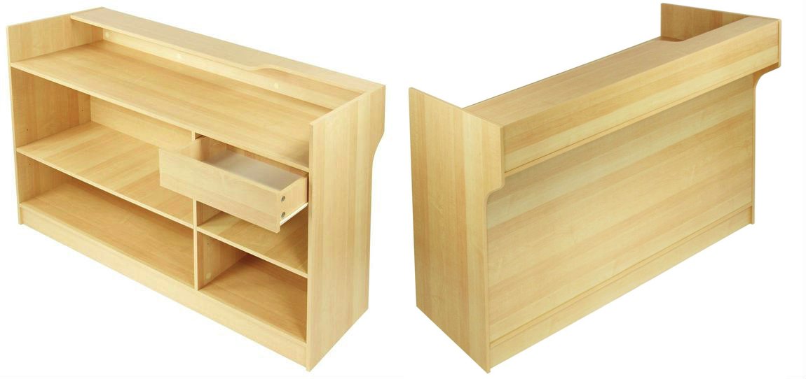 Amazon.com : Free-Standing Black Melamine Register Stand, with ...