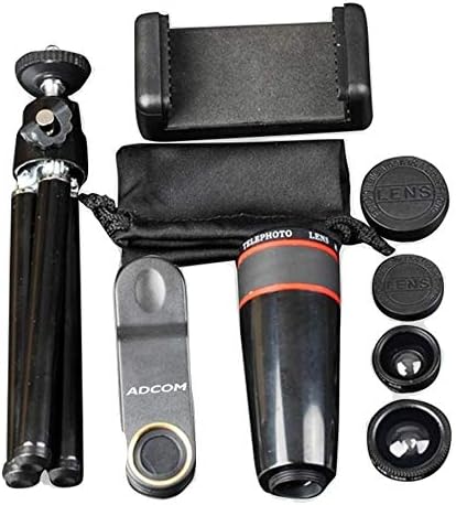 Buy Adcom 5 in 1 Mobile Phone Camera Lens Kit - Compatible with All iOS ...