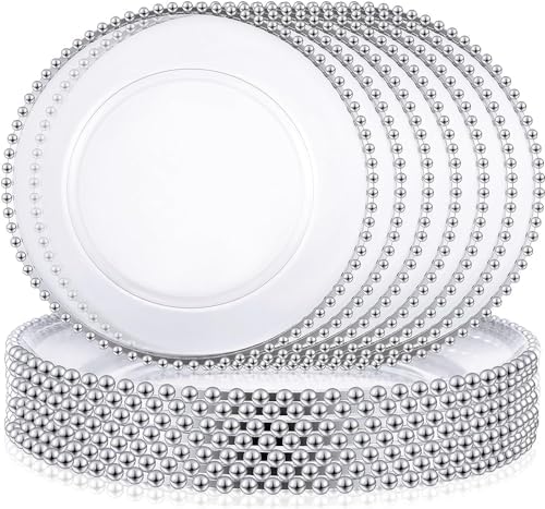 Amazon.com | Tiger Chef Acrylic Chargers for Dinner Plates - Round ...