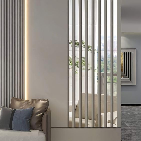 Bikri Kendra - Strip Designed Rectangle Shape Mirror Stickers for Wall ...