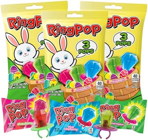Amazon.com : Easter Ring Pops, Watermelon, Strawberry and Blue ...