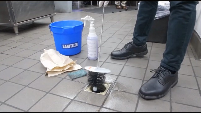 Watch How to clean restaurant floor drains with a drain brush on Amazon ...