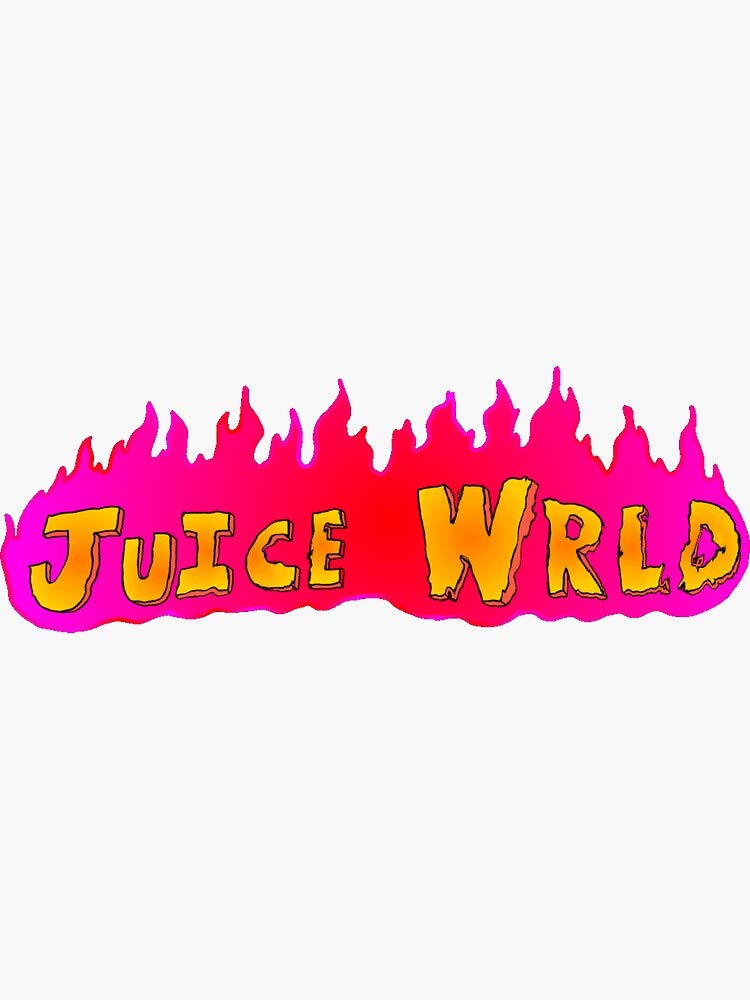 Buy Juice Wrld Fire Logo Sticker - Sticker Graphic - Auto, Wall, Laptop ...