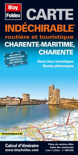 Charente-Maritime (17), Charente (16). Carte Départementale, Routière ...