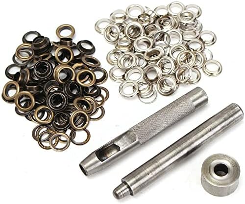 Boxonly 100 Sets Eyelet Punch Die Tool Kits Metal Grommets Kit 1000 ...