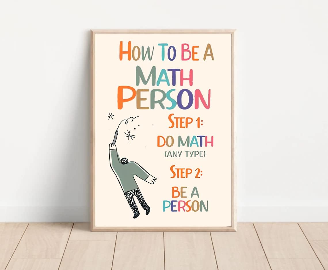 Amazon.com: Redleaf Math Poster for High School How to Be A Math Person ...