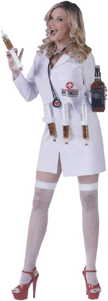 Amazon.com: Fun World Women's Dr Shots Costume Multicoloured Medium ...