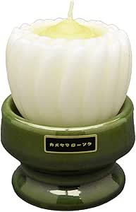 Amazon.co.jp: [Hiruta Buddhist Store] Lotus Flower Candles 1 Pair of Same Color White Kameyama ...