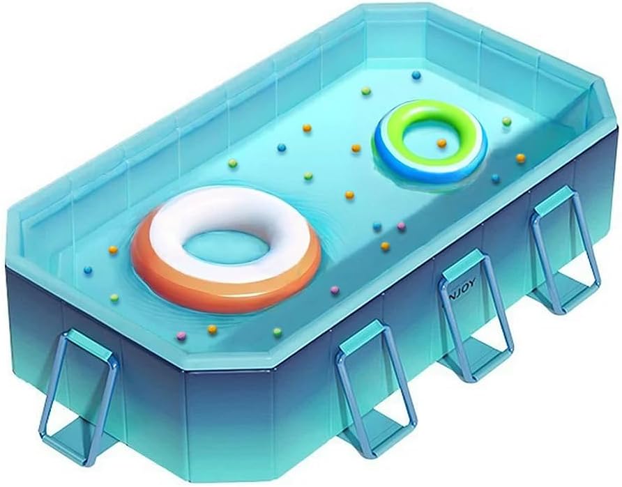 Amazon.com: Brrxiur Foldable Non-Inflatable Swimming Pool, Hard Plastic ...