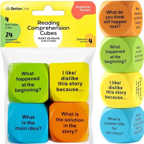 Amazon.com: Reading Comprehension Cubes 3 Colored Language Reading ...