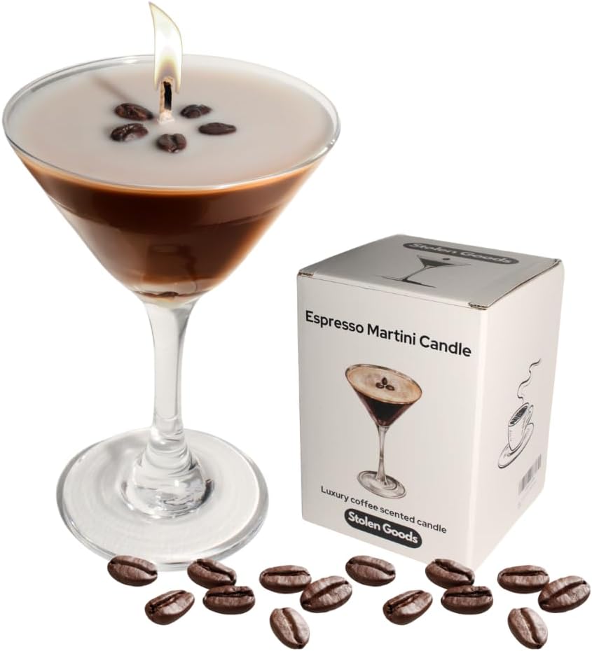 Amazon.com: Espresso Martini Candle | Scented Gel Wax Coffee Flavor ...