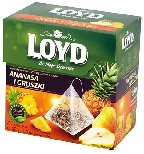 Amazon.com : Loyd Fruit Tea Pineapple & Pear Flavored, 20 teabags (Pack ...