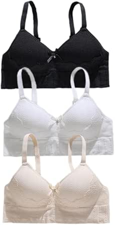 Jeserom Teens Girls Training Bras Lightly Soft Padded Bras Wire Free ...