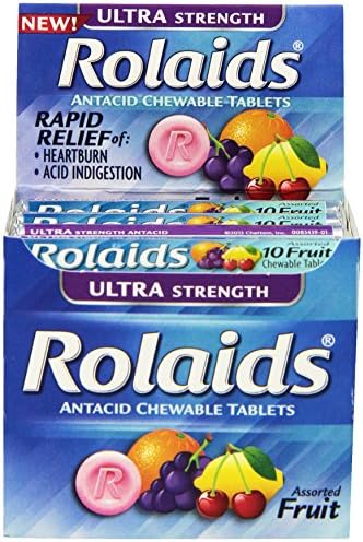 Amazon.com: Rolaids Ultra Strength Tablets, Fruit, 10 Count (Pack of 12 ...