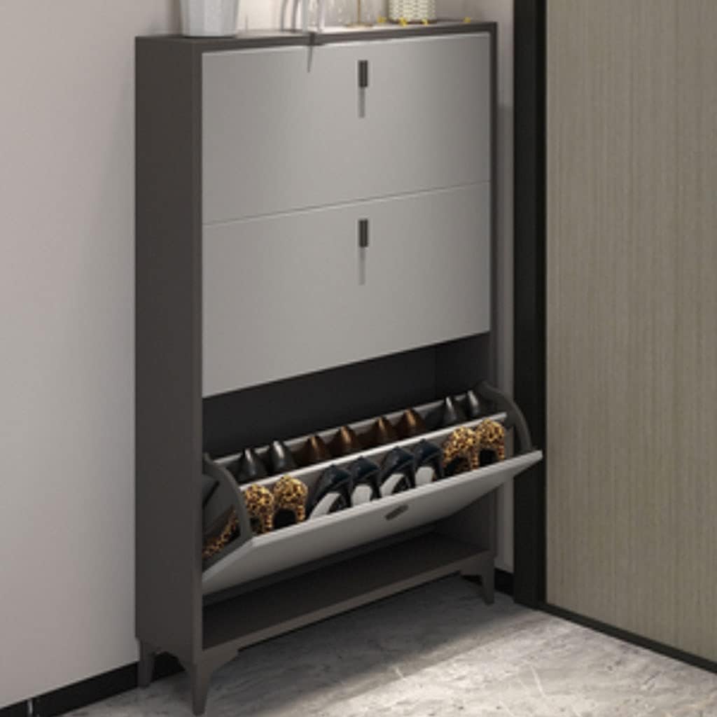 AVEO Zapatero gris ultrafino, zapatero de porche de gran capacidad ...