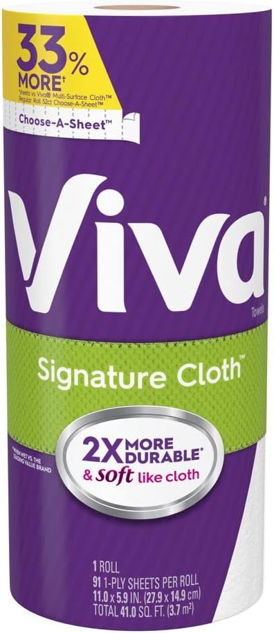 Amazon.com: Viva Signature Cloth Paper Towels, Choose-A-Sheet, Big Roll ...