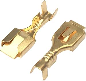 Amazon.com: IMBROS 20/50/100/200 Pcs 6.3MM Car Crimp Terminal DJ621-B6.3 Spade Connector Copper ...