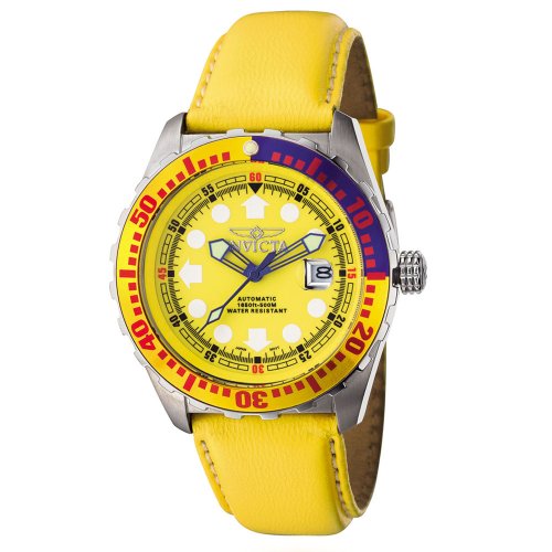 Invicta Men's 4109 II Collection Amazon Diver Yellow Leather Watch ...