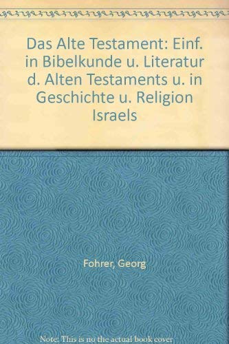 Amazon.com: Das Alte Testament: Einf. in Bibelkunde u. Literatur d ...