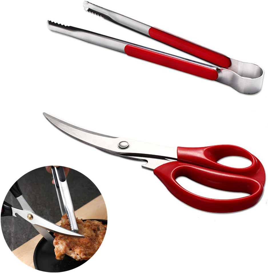 Amazon.com: SD Queen Korean BBQ Kalbi Meat Cutting Scissors Large All ...