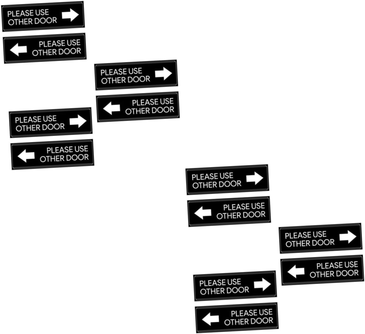 Tofficu 12 Pcs Sign Sticker for Door Black Use Left Right Arrows Sign ...