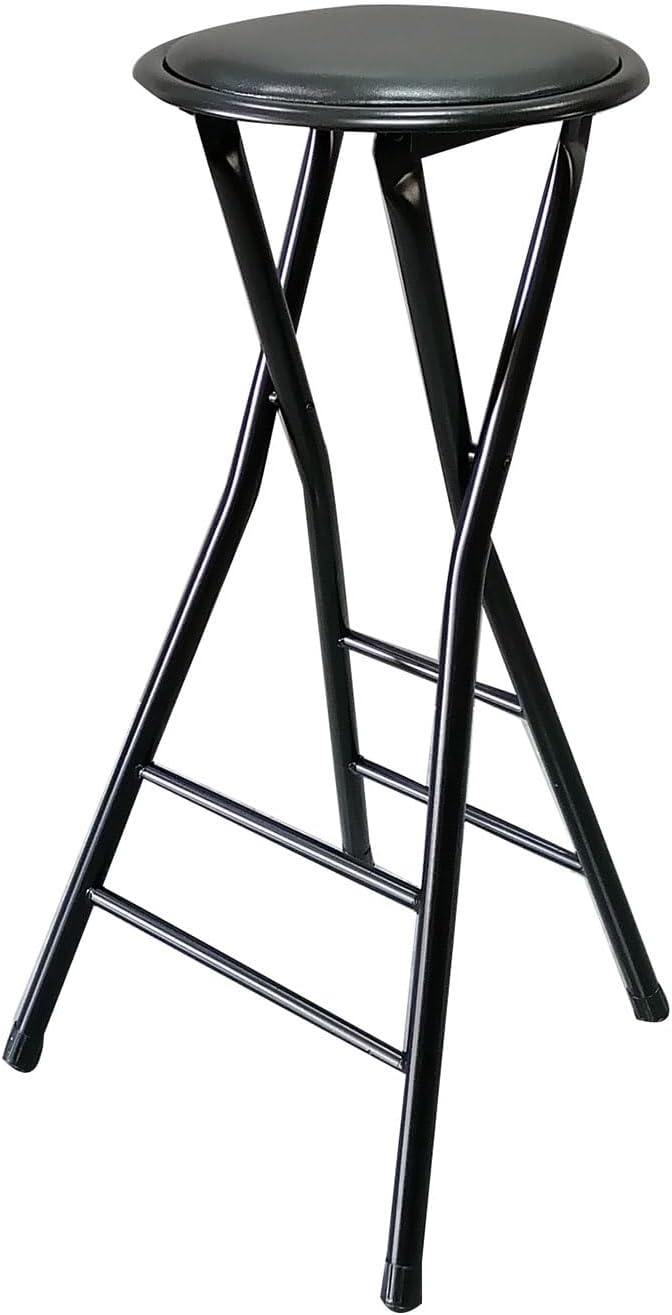 Amazon.com: Folding Bar Stool, 24 /28 Inch Heavy-Duty Padded Portable ...