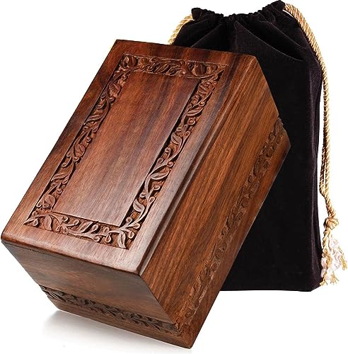 Authentic Rosewood Cremation Urns For Human Ashes – Large Border ...