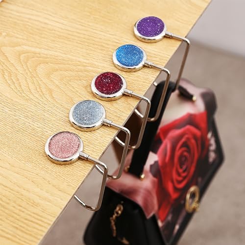 2 Pcs Bag Hook,C Letter Shape Handbag Hook,Staple Free Portable Hooks ...