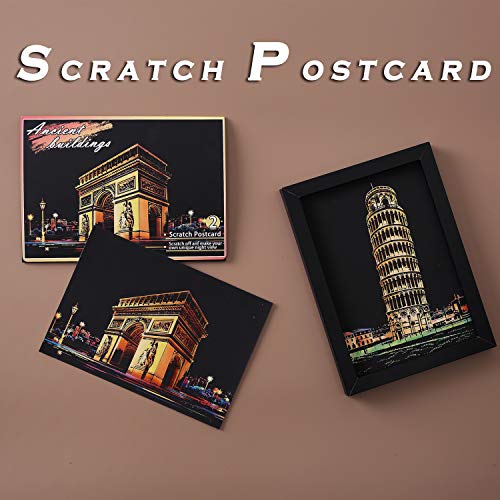 Snapklik.com : Scratch Rainbow Painting Art Postcards,Scratch & Sketch ...