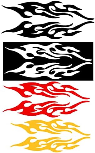 Amazon.com - gofidin 4 Pair 11.8'' Flame Car Stickers Vehicle Decal ...