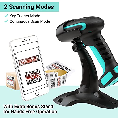 Snapklik.com : Tera 1D 2D QR Barcode Scanner Wireless