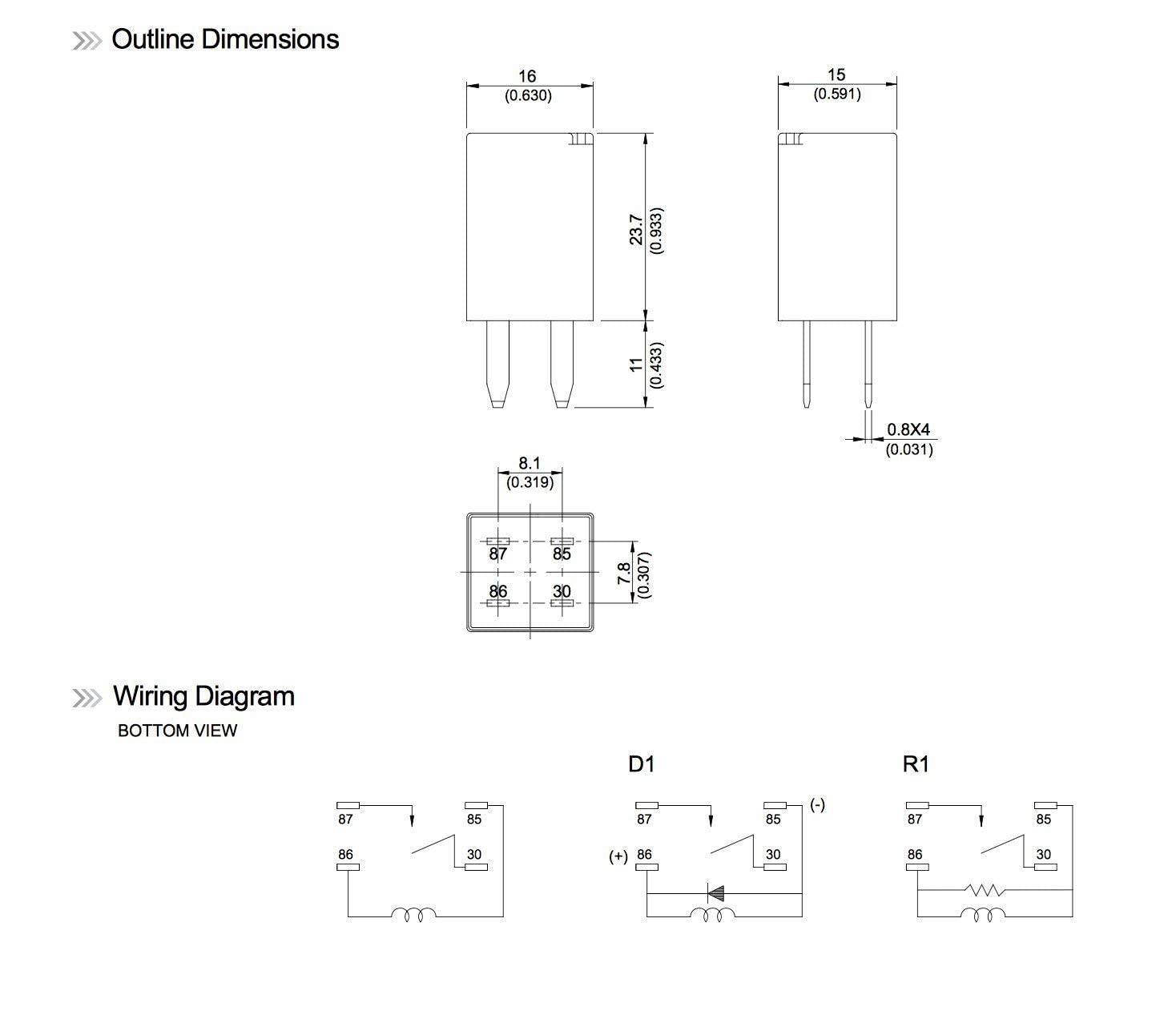 Snapklik.com : Automotive Purpose Relays 303-1AH-C-R1-U01-12VDC SPNO ...