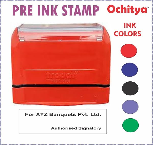 OCHITYA- Trodat Flashy - Pre Inked Flash Stamp - Size 20mmx45mm : Amazon.in: Office Products