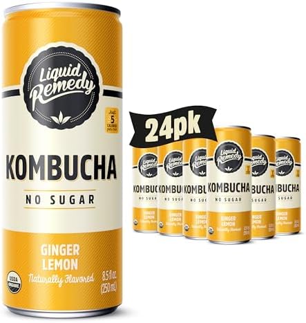 Amazon.com : Liquid Remedy Kombucha Sugar Free Organic Drink, Low ...