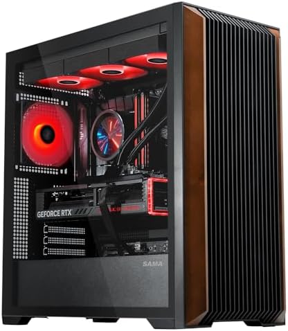 Amazon.com: SAMA Z60 Genuine Walnut Wood PC Case, ATX Mid Tower PC Case ...