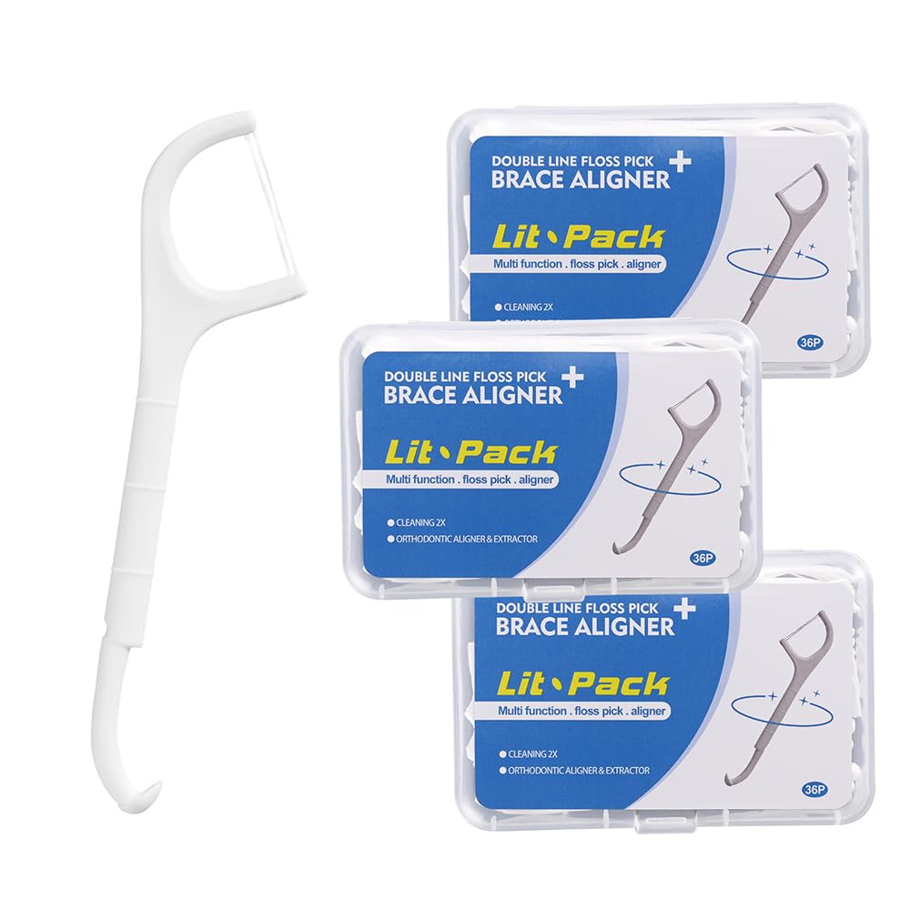 Snapklik.com : Orthodontic Double Line Floss Pick For Braces, Fit Under ...