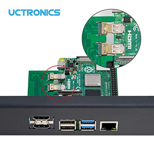 UCTRONICS Pour Raspberry Pi Rack avec Micro HDMI Adaptateur, 19" 1U ...