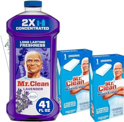 Amazon.com: Bleam Household Cleaning Bundle - Mr Clean Lavender & Rain ...