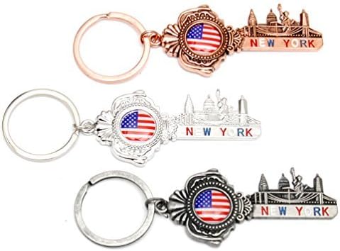 Amazon.com: New York NYC NY Keychain Metal Key Ring NY Key US Flag NYC ...