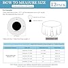 Amazon.com: 12 Pack White Round Tablecloth 120 Inch Circle Polyester ...