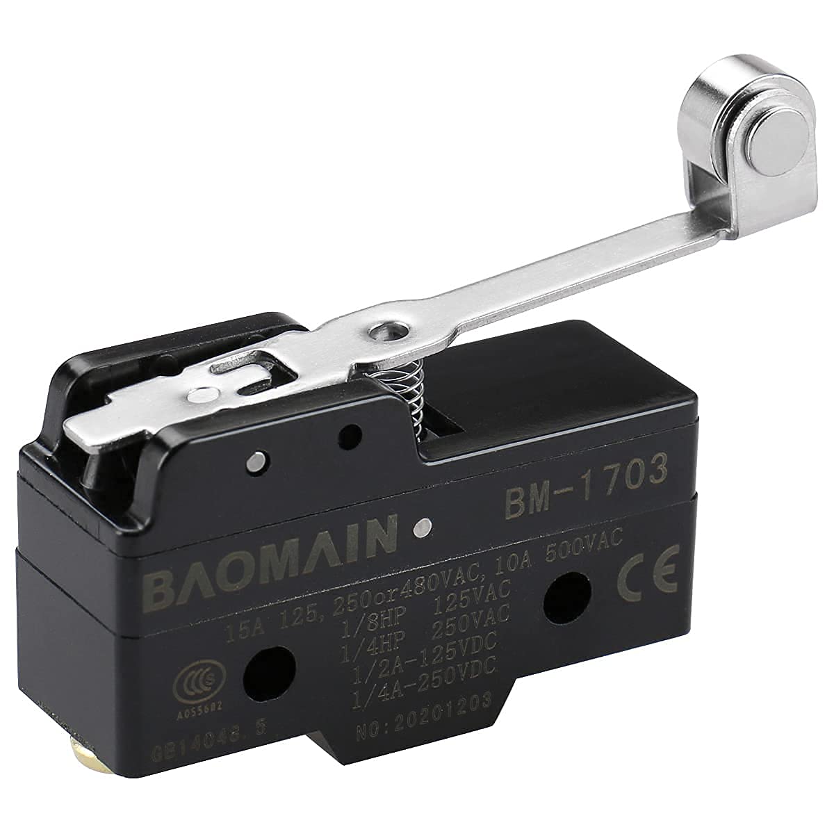 SPDT Momentary Switch Mini Limit Switch Long Hinge Roller Lever Arm ...