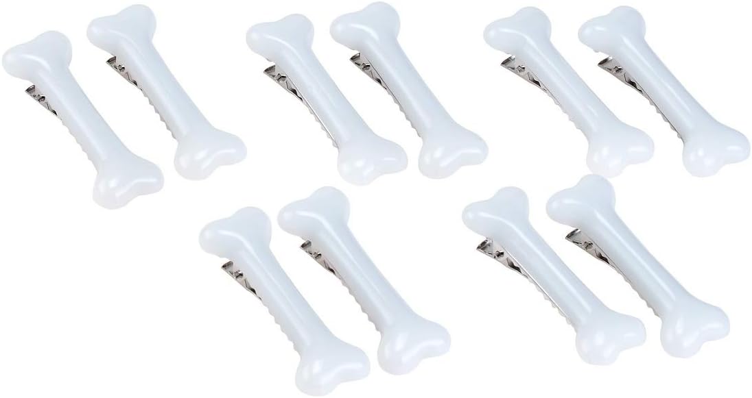 Amazon.com : Mabor 4Pcs Bone Hair Clip White Bones Hairpins for Women ...