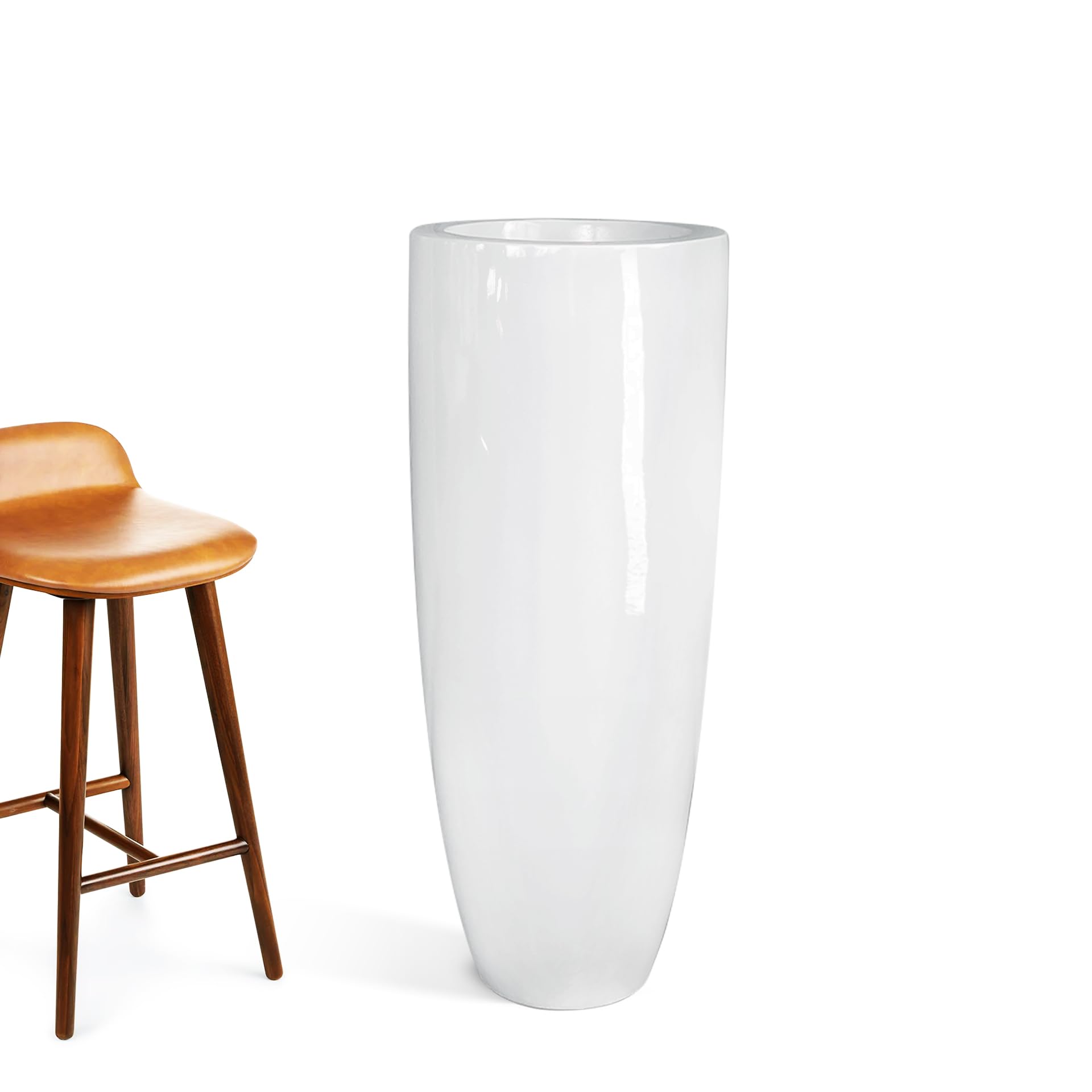 Amazon.com: icoloursky Tall Flower Planter, White, Large Modern Flower ...