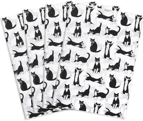 Amazon.com: MR FIVE 100 Sheets Black Cat Tissue Paper Bulk,14" x 20 ...